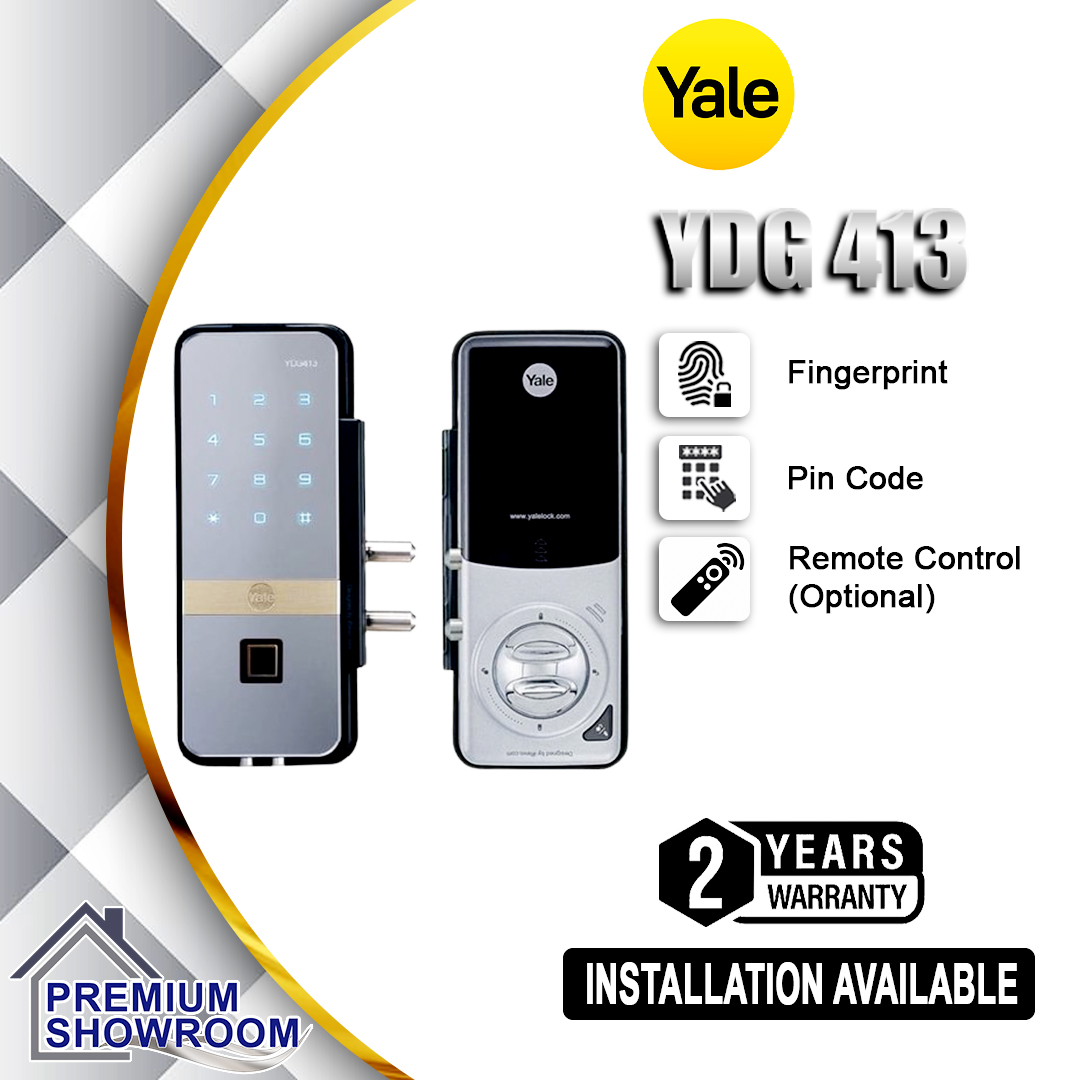 Yale YDG 413 Fingerprint , Pin (Single) Glass Digital Door Lock YDDL ...