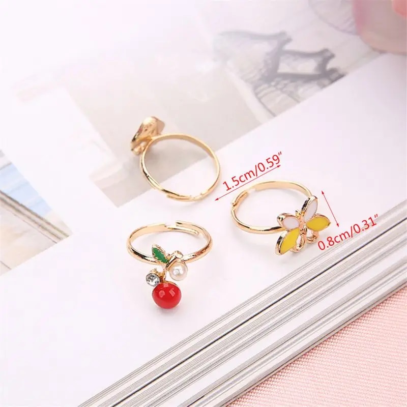 36 Pcs Little Girl Jewelry Rings Children Kids Rings Gift Jewelry ...
