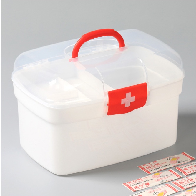 Large First Aid Kit Storage Box Portable Multi Purpose Storage Box 2 ...