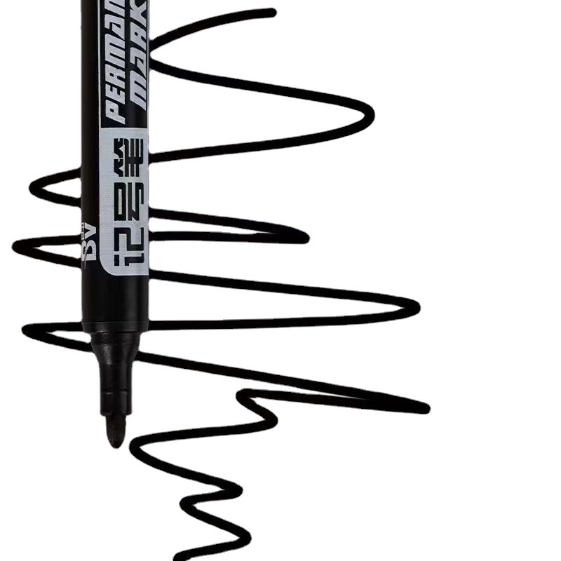 【Mega marker black non-erasable large-head logistics express pen ...