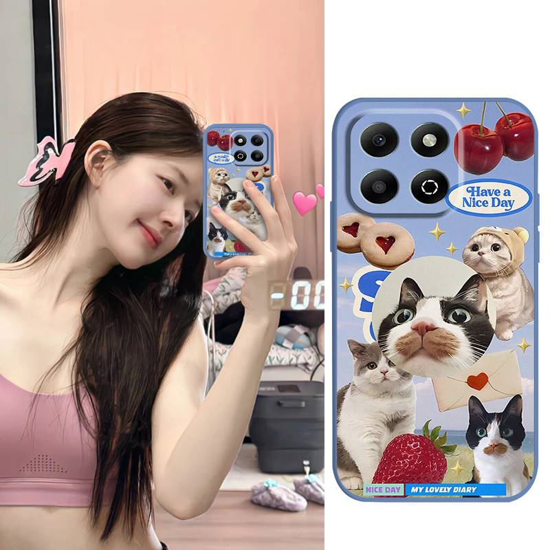 Skin feel silicone Soft Case Phone Case For Honor X6b Simplicity cute ...