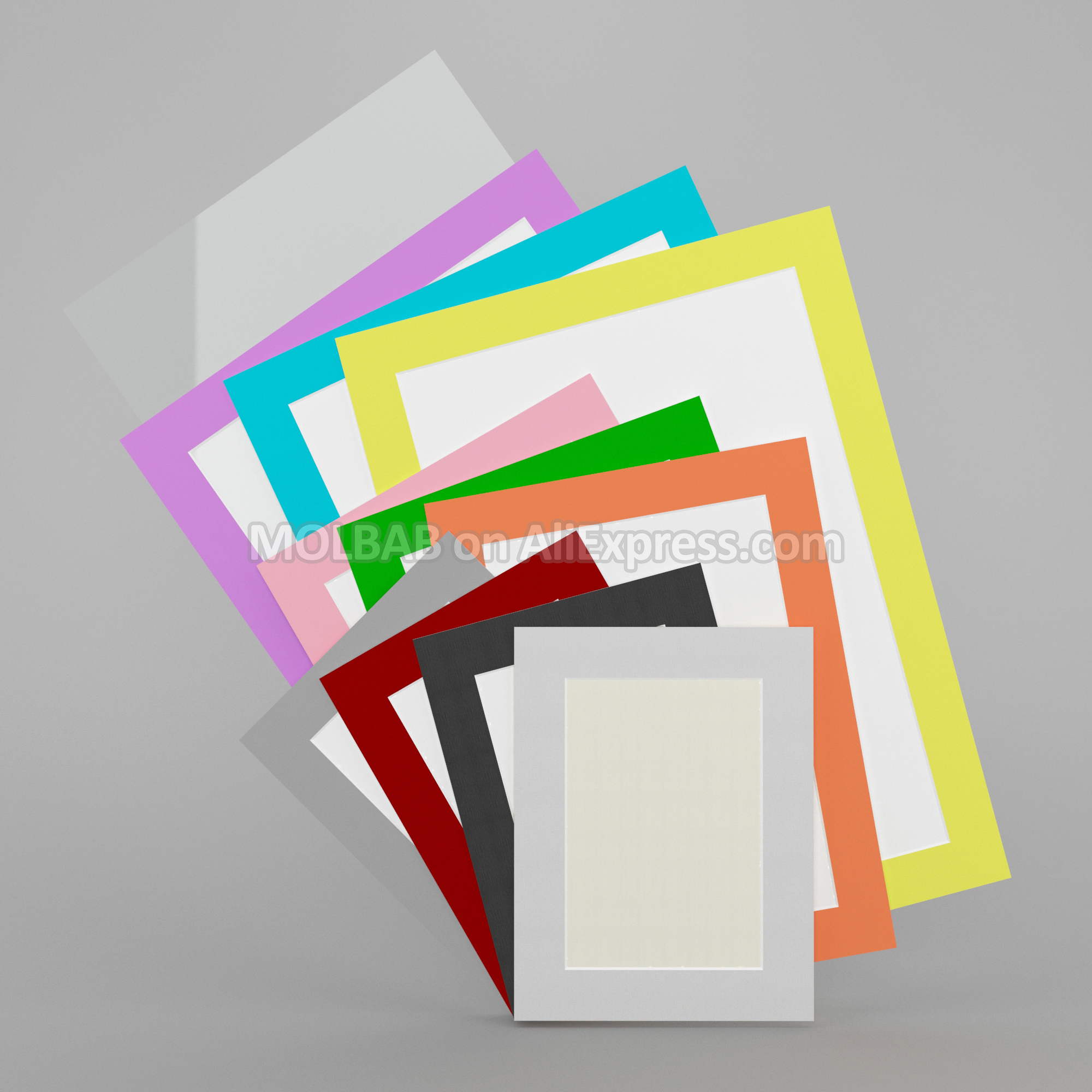 Paper Photo Frame With Backing Multicolor Matboard Wall Mounted For ...