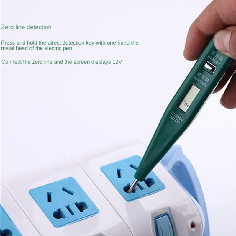 Tester Pen Electric Indicator Voltage Meter Digital Voltmeter 12v-250v ...