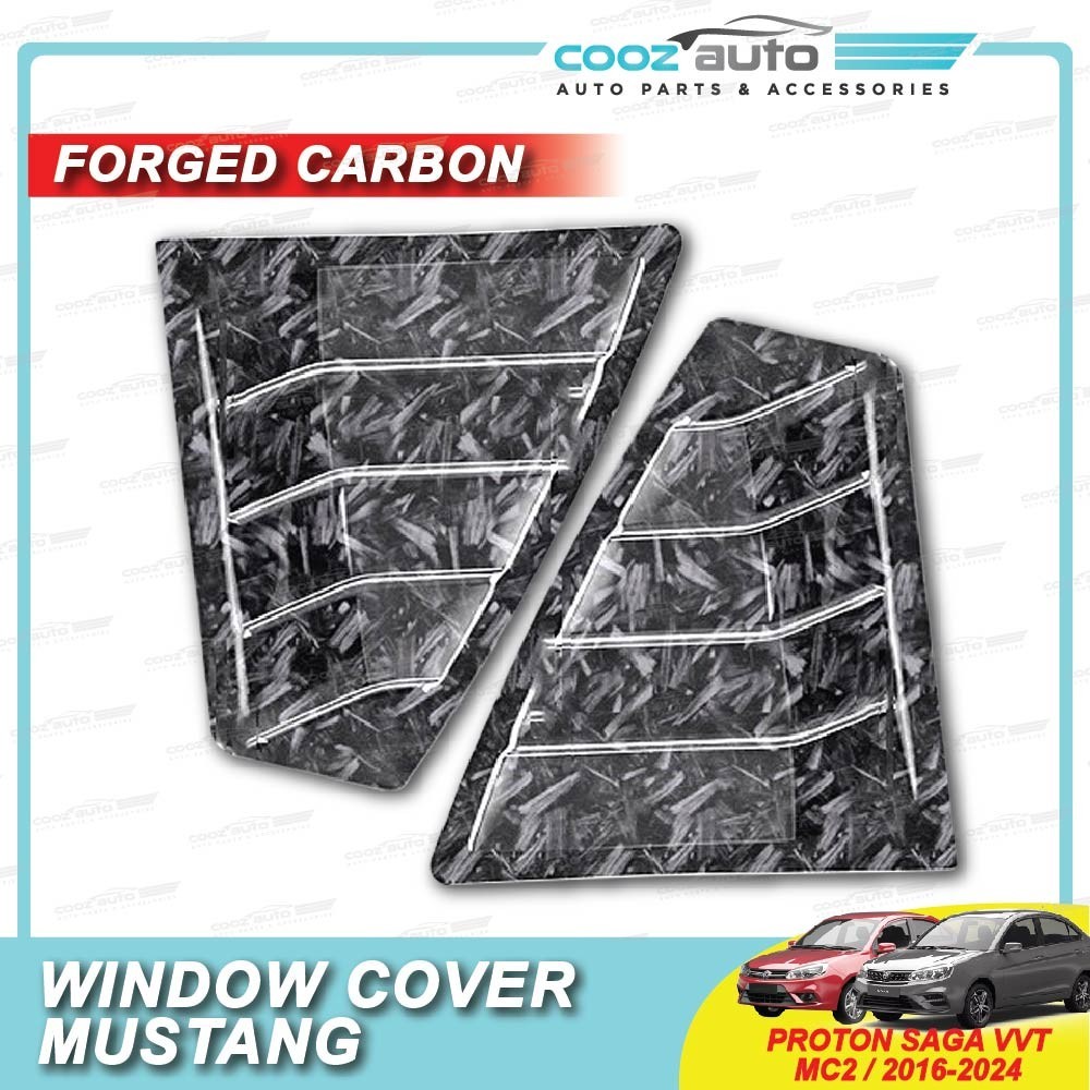Perodua Proton Mustang Window Cover Forged Carbon Side Louver Protector ...