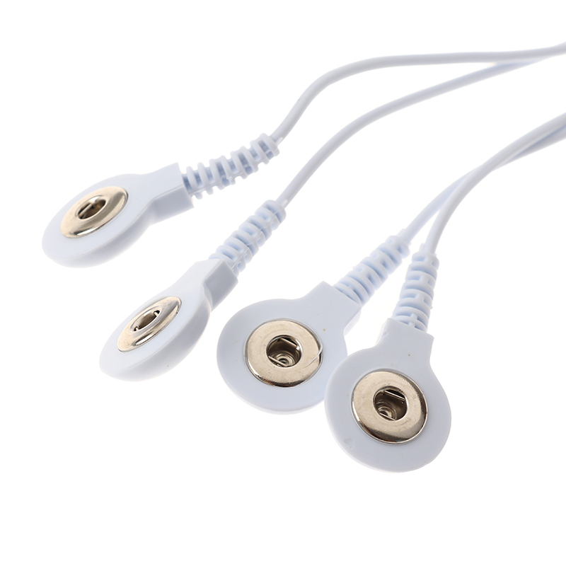 Tools 1 PC 4-Way Electrode Pads TENS Unit Lead Wires Cables Connection ...