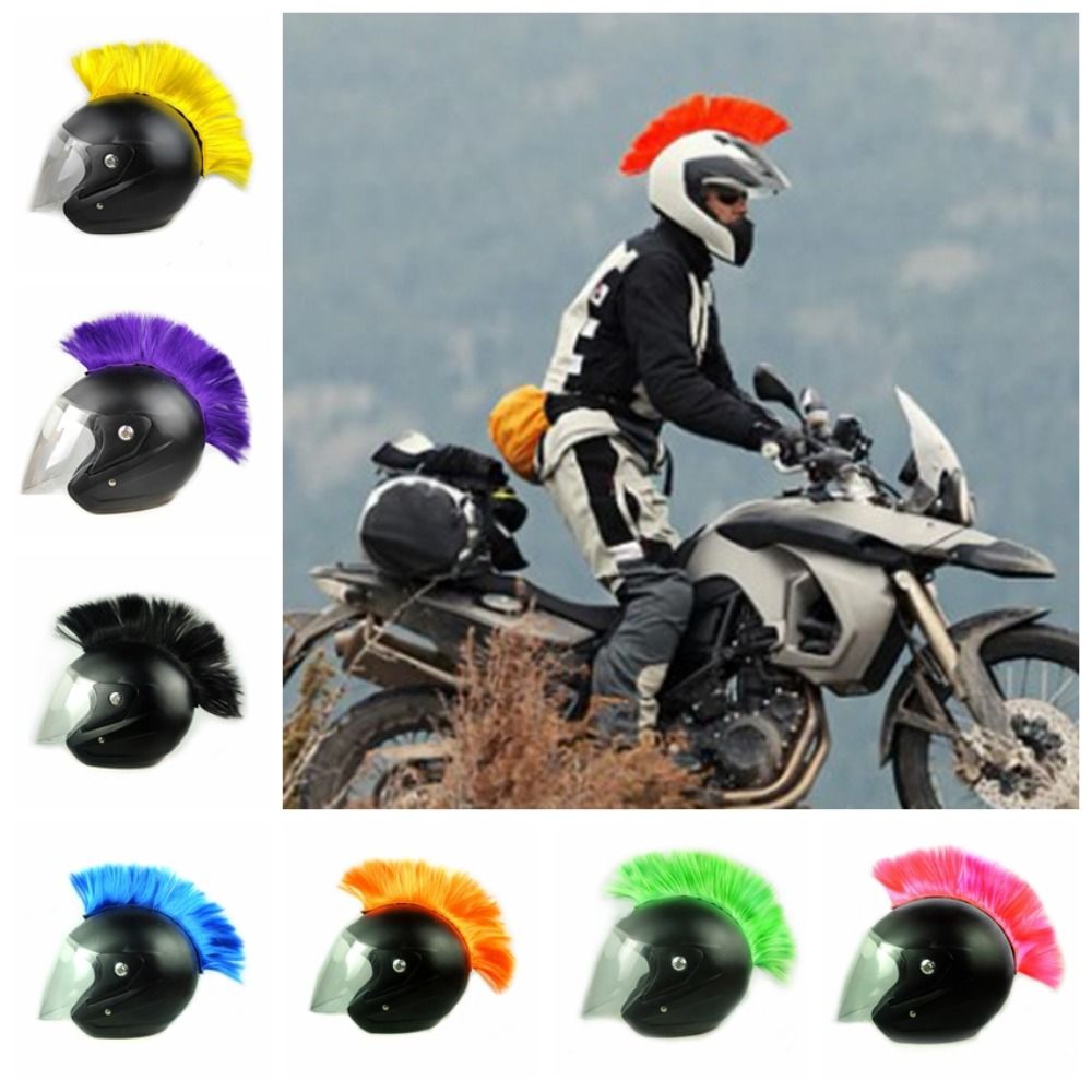 Helmet Accessories Cuttable Mohawk Helmet Wig Sticker Paste Punk ...