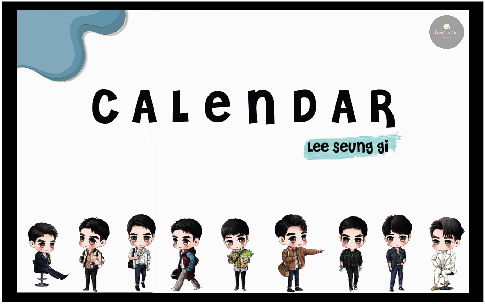 Kalender Unik 2022 - Tema 4 Kartun Lee Seung Gi (Calendar 2022 ...