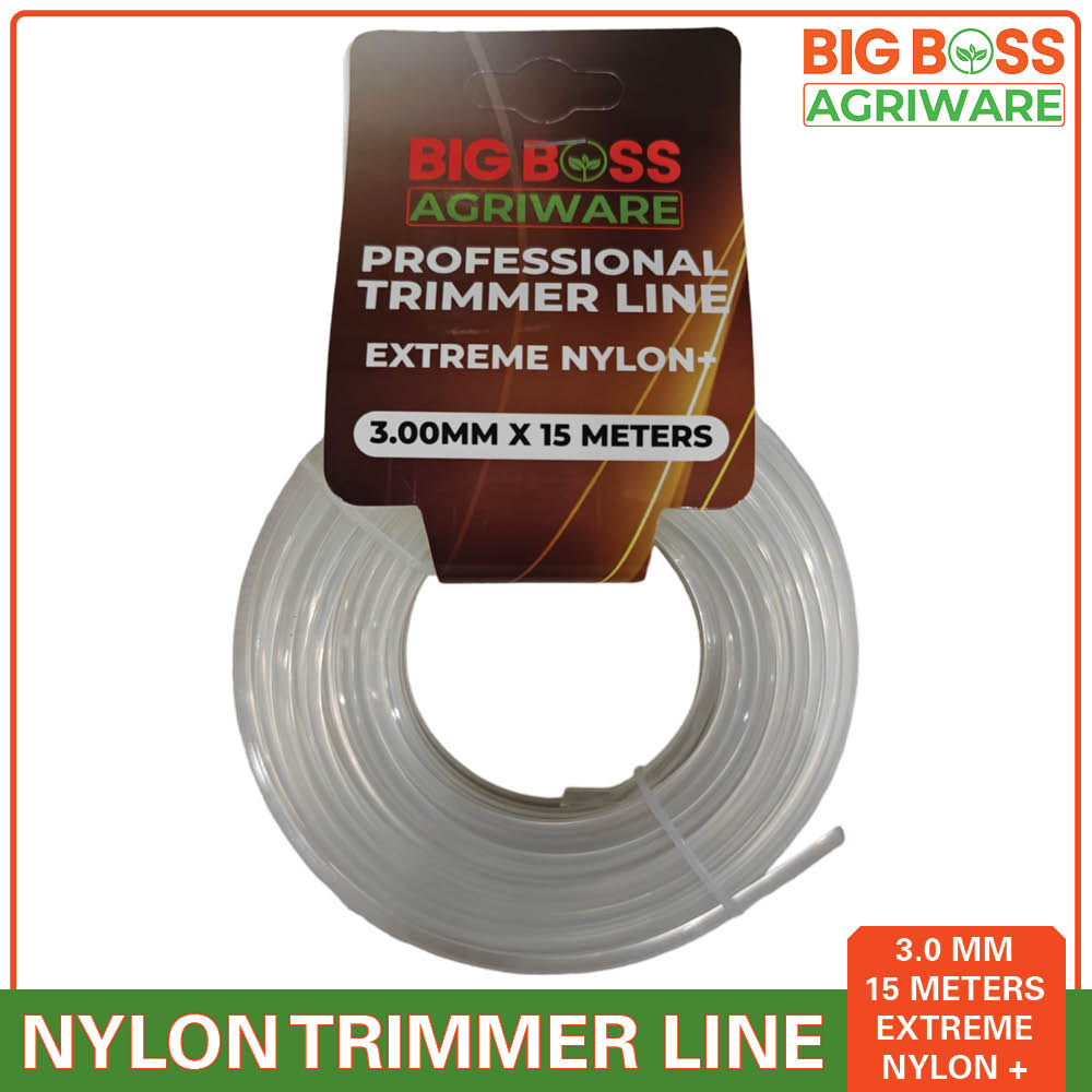 BBA Extreme Nylon + Trimmer Line 3.0mm x 15m Square (Tansi) for Grasscutter String Trimmer ...