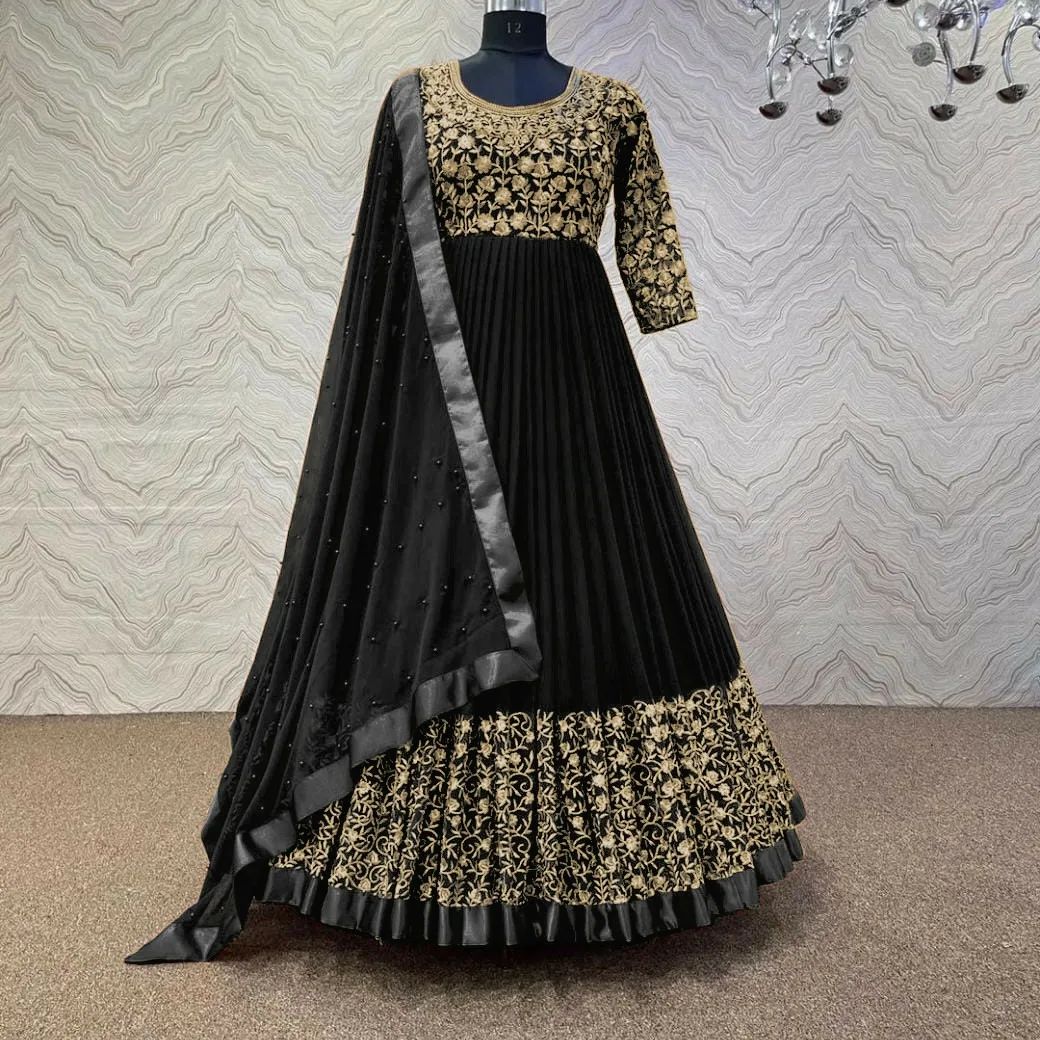 Eid Collection For Women/Heavy Embroidery With Pearls Attached Dupatta ...
