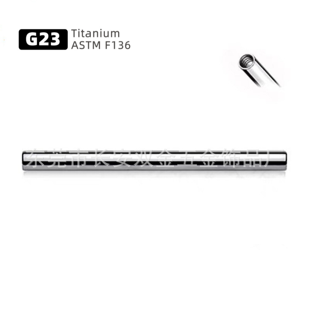 G23 Titanium Alloy Internal Thread Tongue Pin Earring Pin Eyebrow Pin ...