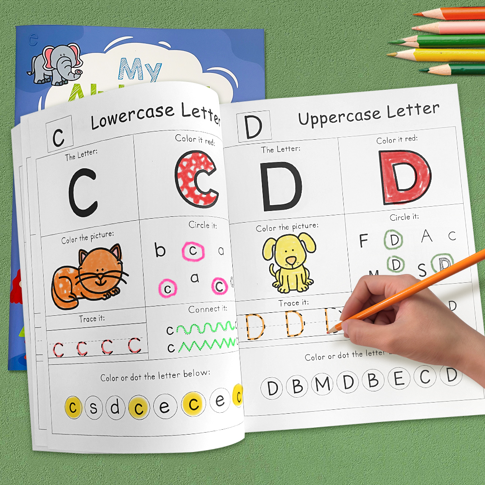 Kindergarten Preschool Education Learn To Write Letter Trace ABC ...