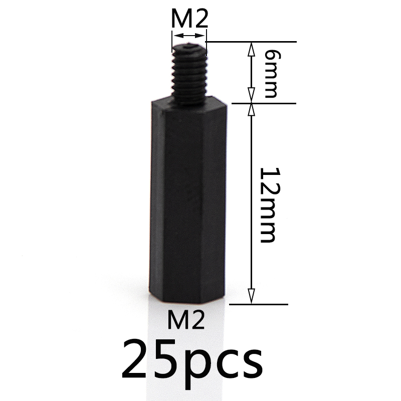 M2 M2.5 M3 M4 Hex Nylon Standoff Spacer Male to Female Column Flat Head ...