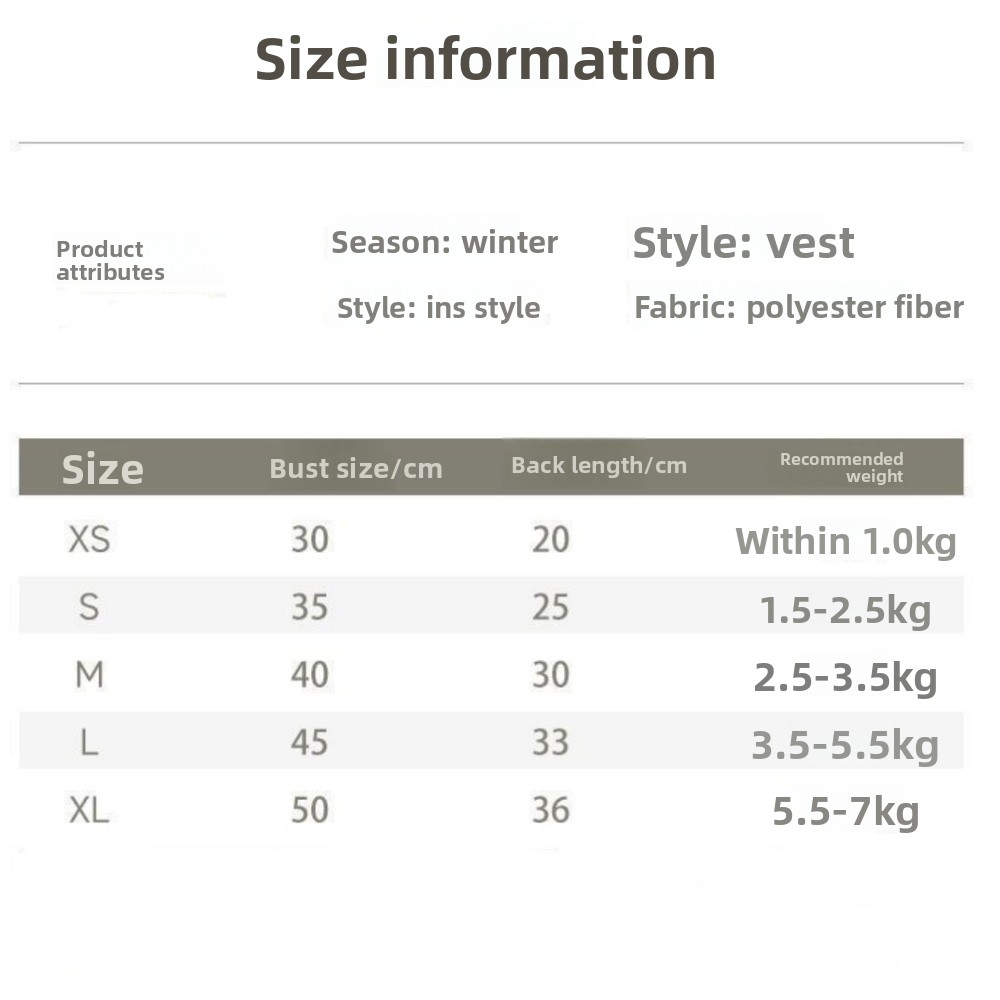 New 1-7kg Winter Dog Clothing Teddy Schnauzer Clothes Soft Plush Teddy ...