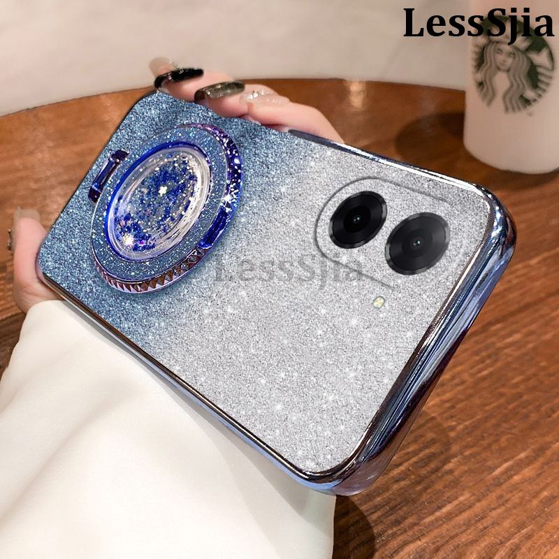 Phone cover Redmi A5 Back case with Liquid Glitter Quicksand hourglass ...