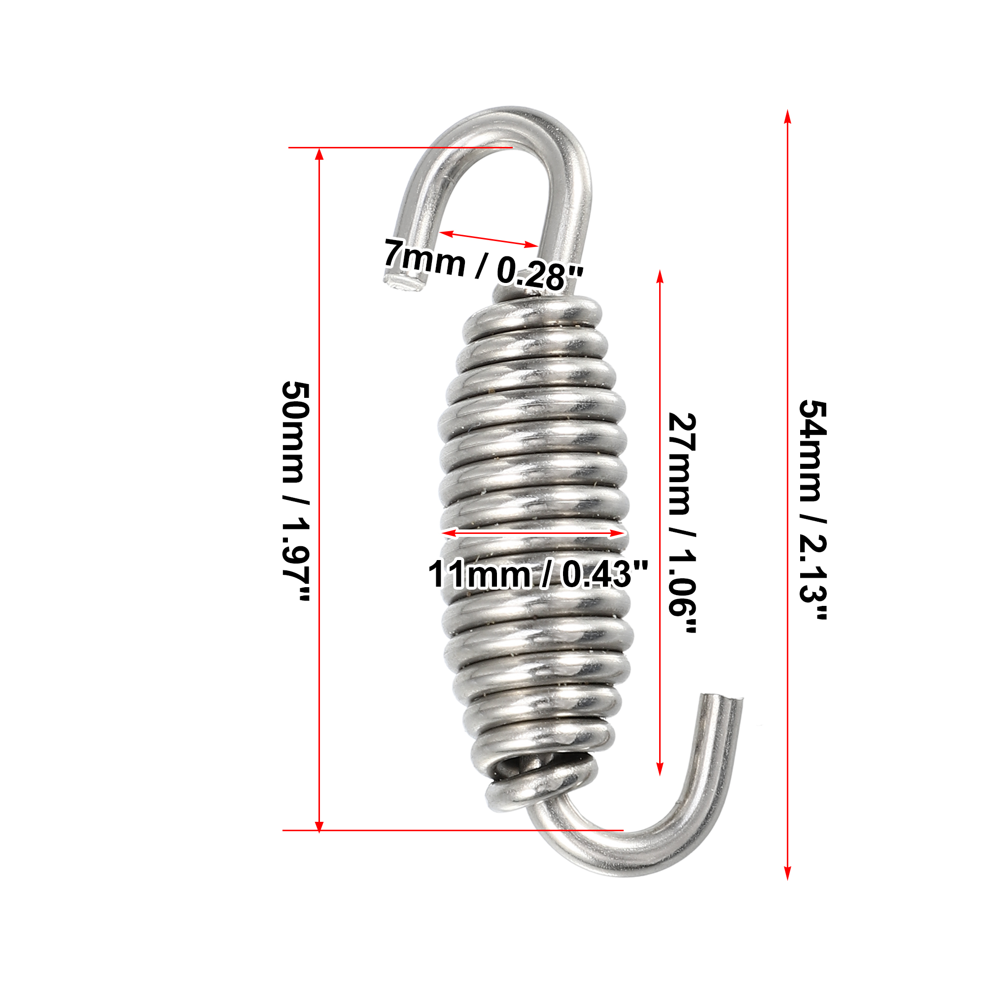 2-10pcs 45mm 54mm 65mm Motorcycles Exhaust Spring With Hook Exhaust ...
