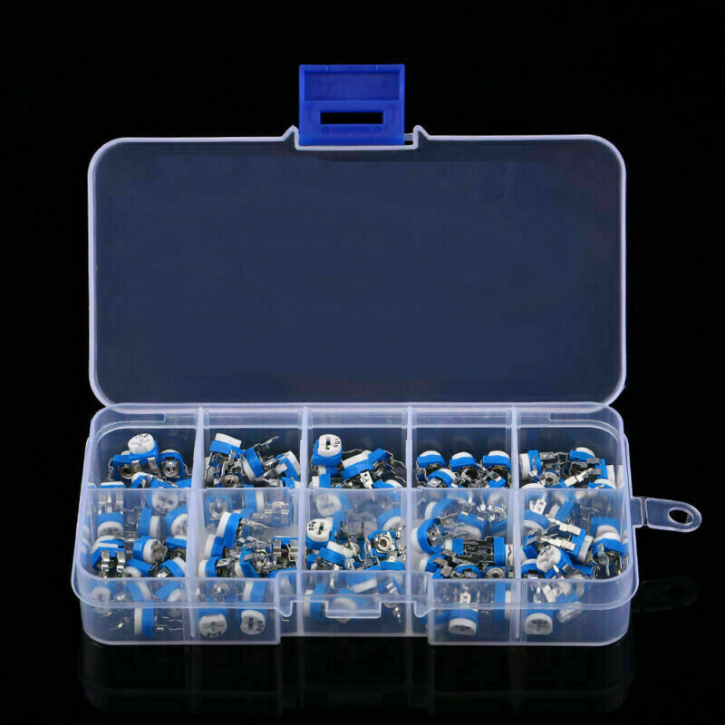 100 /130PCS Potentiometer Adjustable Resistor Kit Multi-Turn Trimmer ...