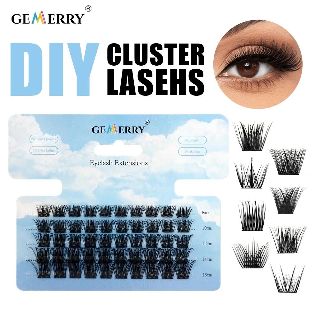 Gemerry DIY Cluster Eyelash Extension Individual Fox Eye Effect ...