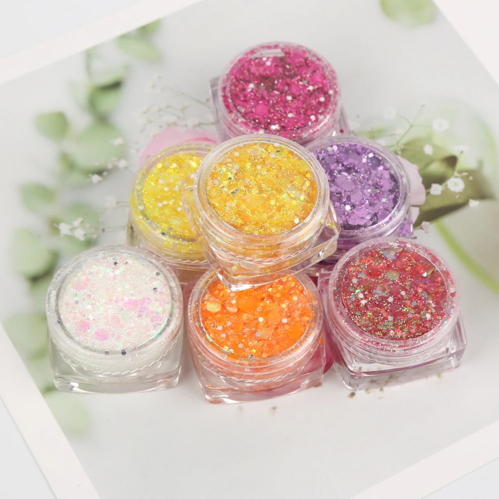 Professional Mermaid Sequins Gel Eye Shadow Holographic Glitter Shimmer ...