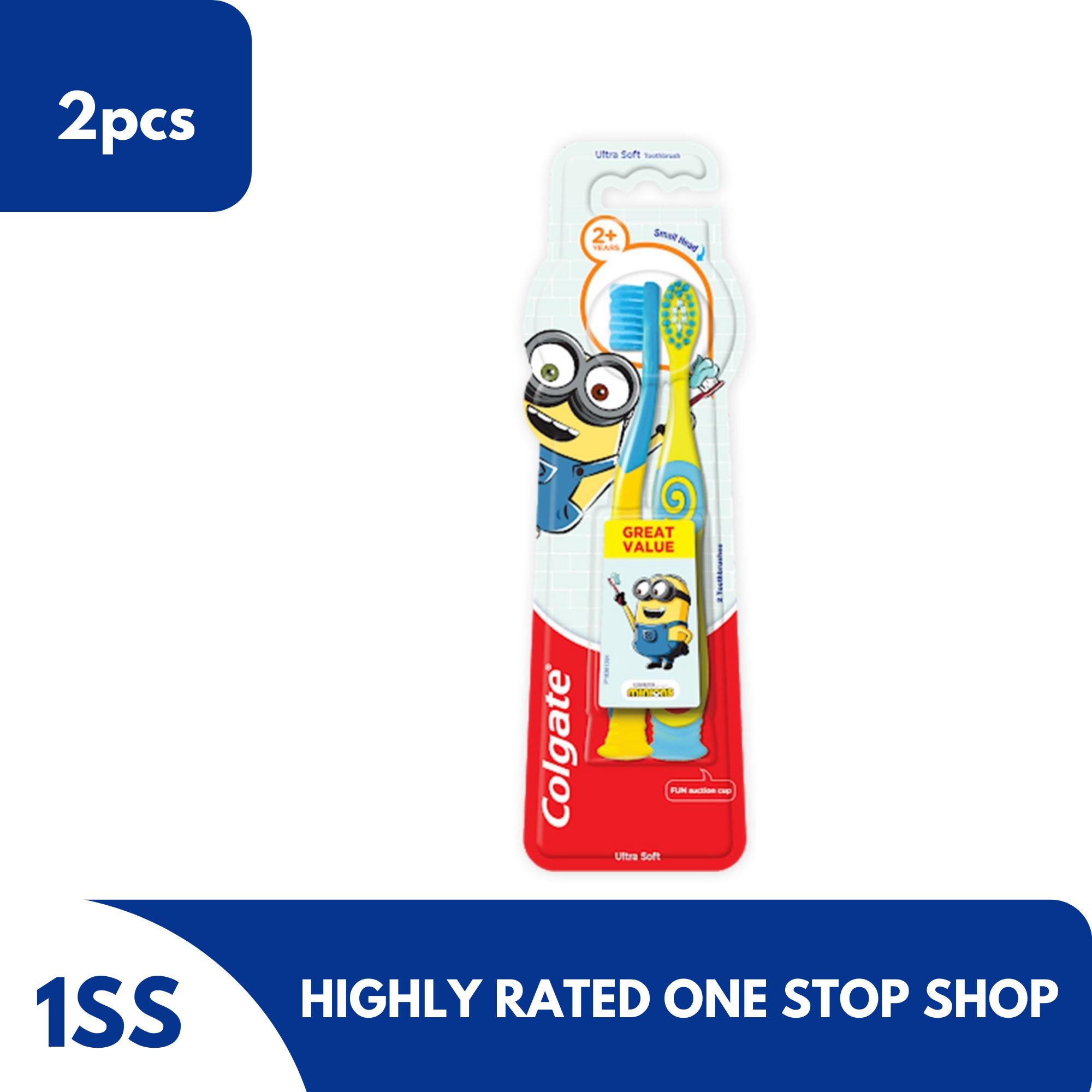 Colgate Minions Junior Toothbrush (2-5 years old) Twin Pack | Lazada PH