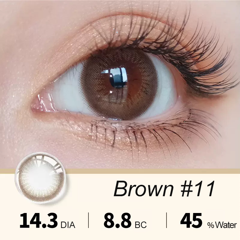 Cokoeye Daily Colored Lens with power（1 pair）naturally enlarge your ...