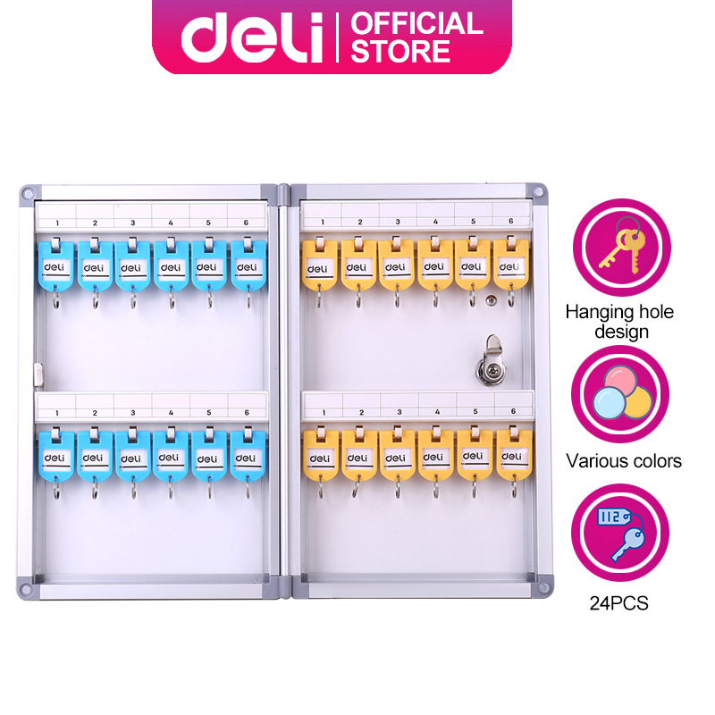 Deli Key Cabinet Key Box Home Storage Creative Key Safe Box 24/48/96 ...