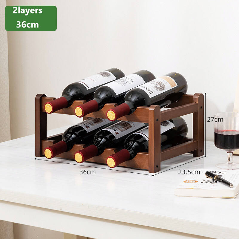 Bamboo Wine Rack Wine Storage Racks Small Modern Simple Red Wine ...