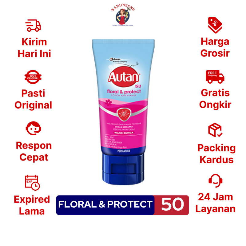 Lotion Anti Nyamuk Autan Floral & Protect Tube 50 ml | Lazada Indonesia