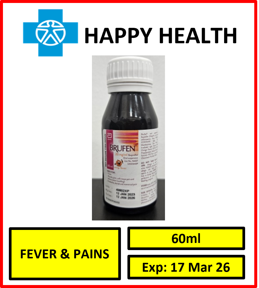 Brufen Oral Suspension 60ml (Exp Mar 2026) | Lazada Singapore