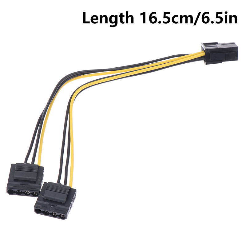 6Pin To Dual 4Pin IDE Video Card Power Cord Adapter Graphics Card Power ...