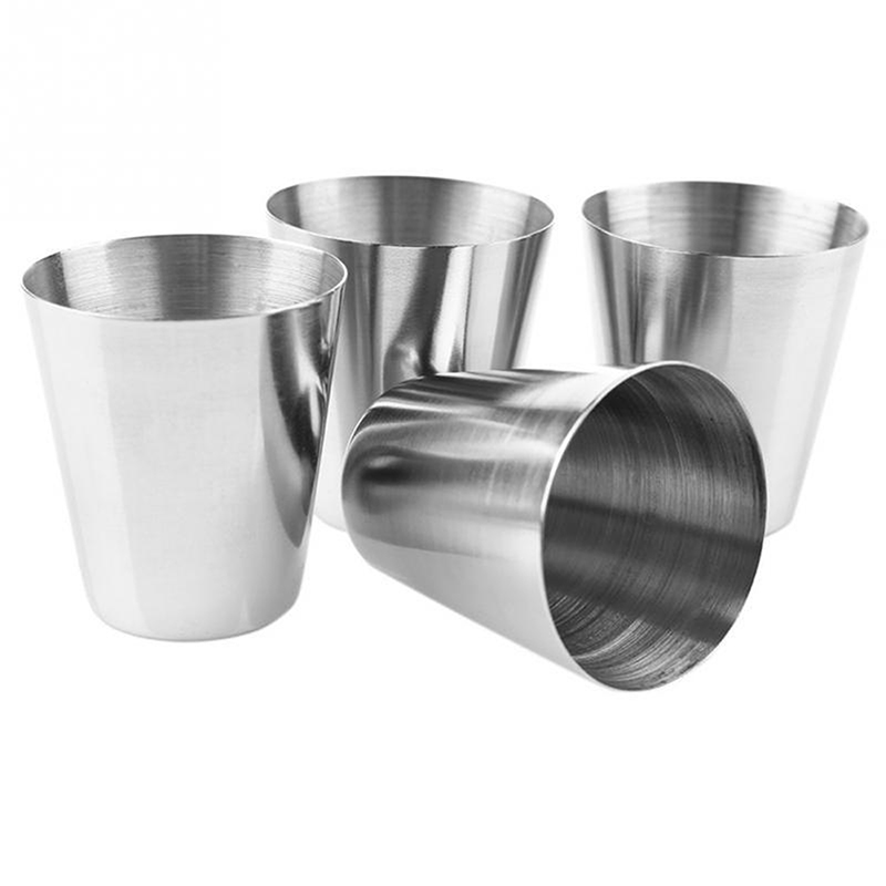 10pcs Liquor Cup Stainless Steel Shot Cups Portable Drinking Tumbler ...