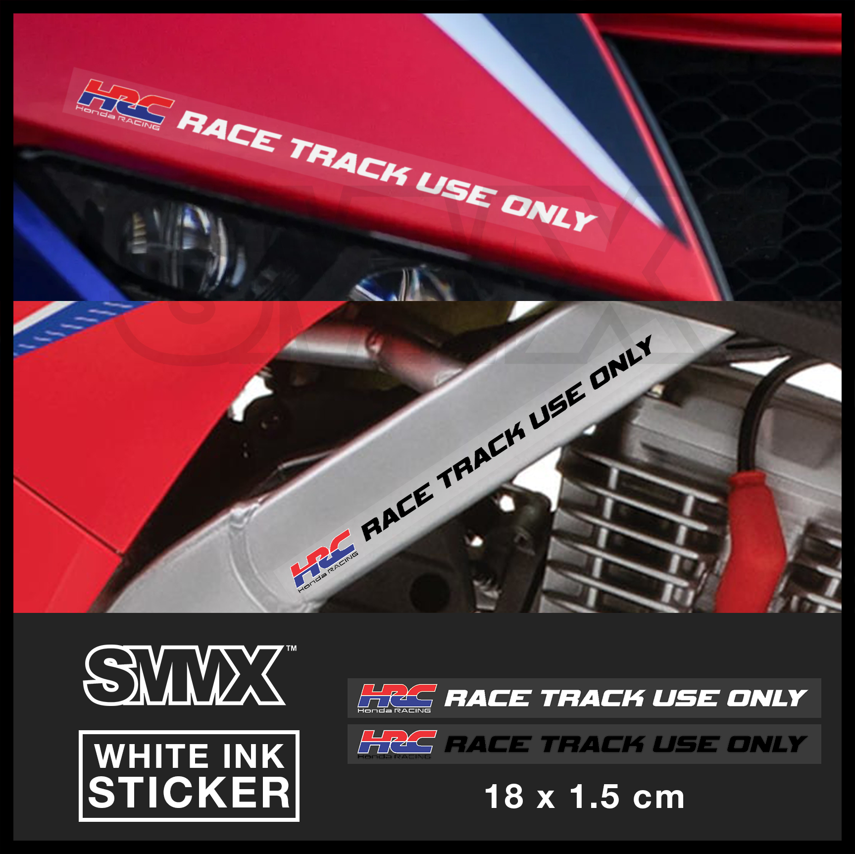 Sticker Stiker Honda Racing HRC Race Track Use Only | Lazada Indonesia