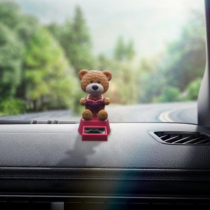 Solar Powered Dashboard Decorations Solar Bear Car Dashboard ...