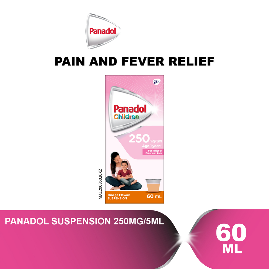Panadol Children Suspension 250mg/5ml - 60ml | Lazada