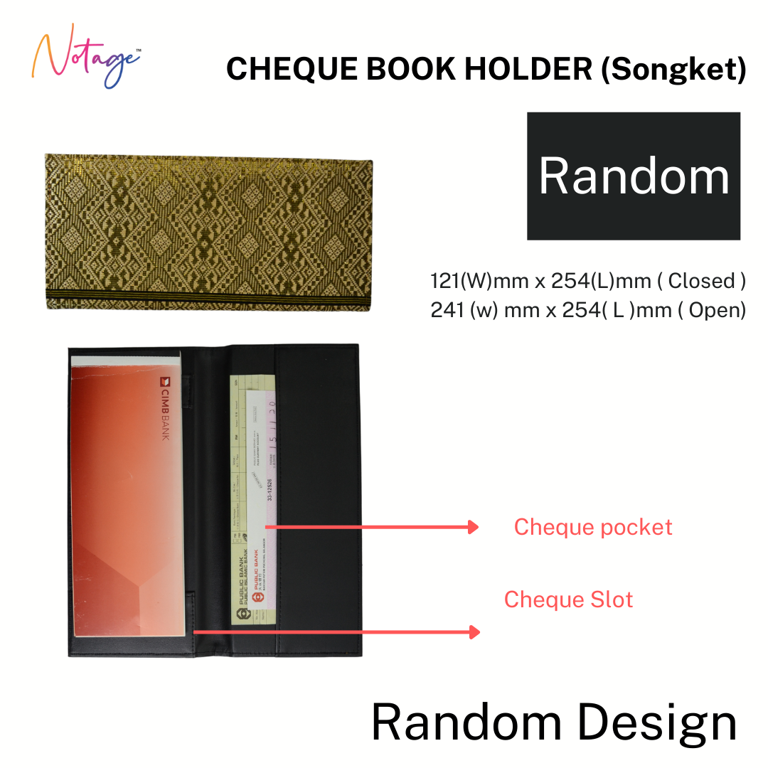 Cheque Book Holder Full Songket / Buku cek bercorak Songket Check book ...