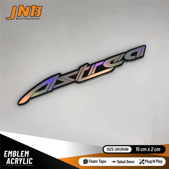 Emblem Acrylic Astrea Grand Pelangi Krum Logo Timbul 3D Chrome | Lazada ...