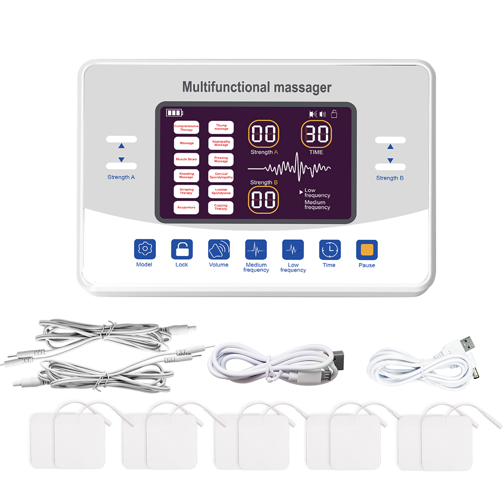Tens Machine EMS Muscle Low/Medium Frequency Therapy Device Electric ...