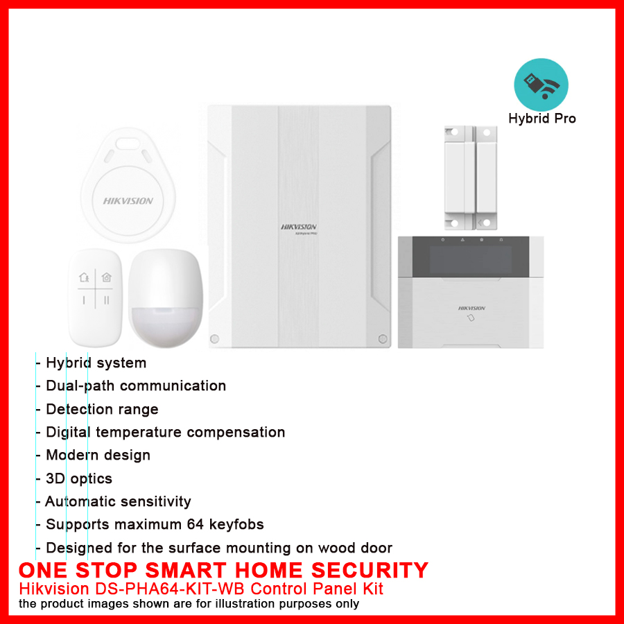 HIKVISION DS-PHA64-KIT-WB AX Hybrid Pro Wired Control Panel Kit For Alarm System | Lazada