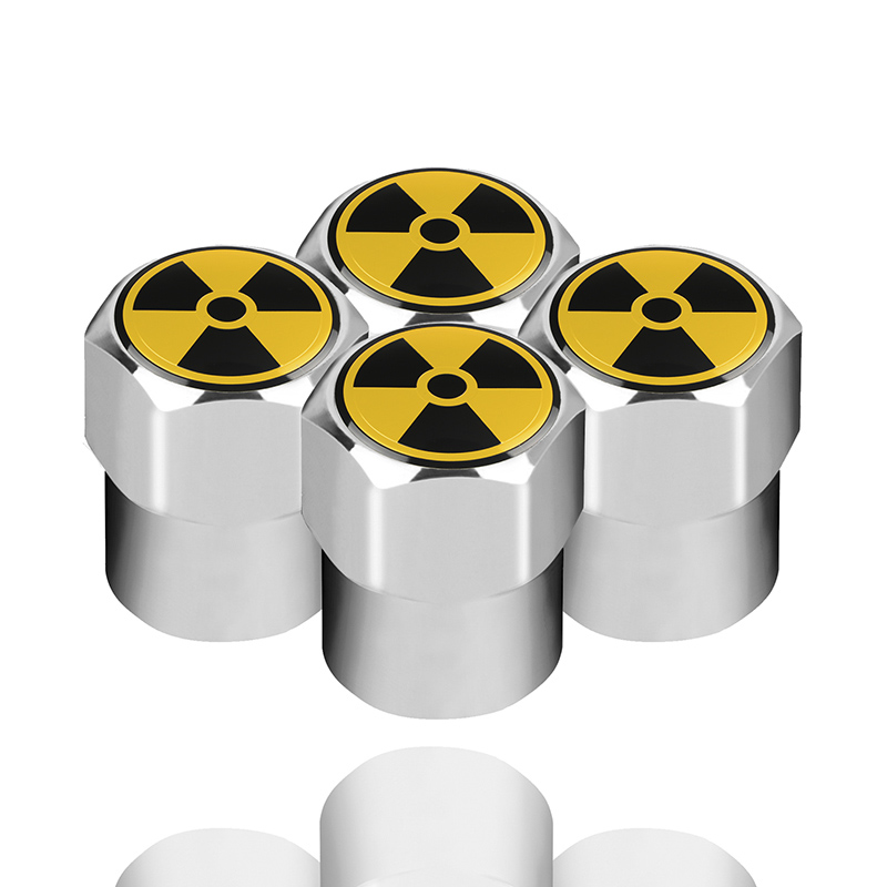 【NaturalNest】4pcs Nuclear radiation Emblems Wheel Tire Valve Tyre Caps ...