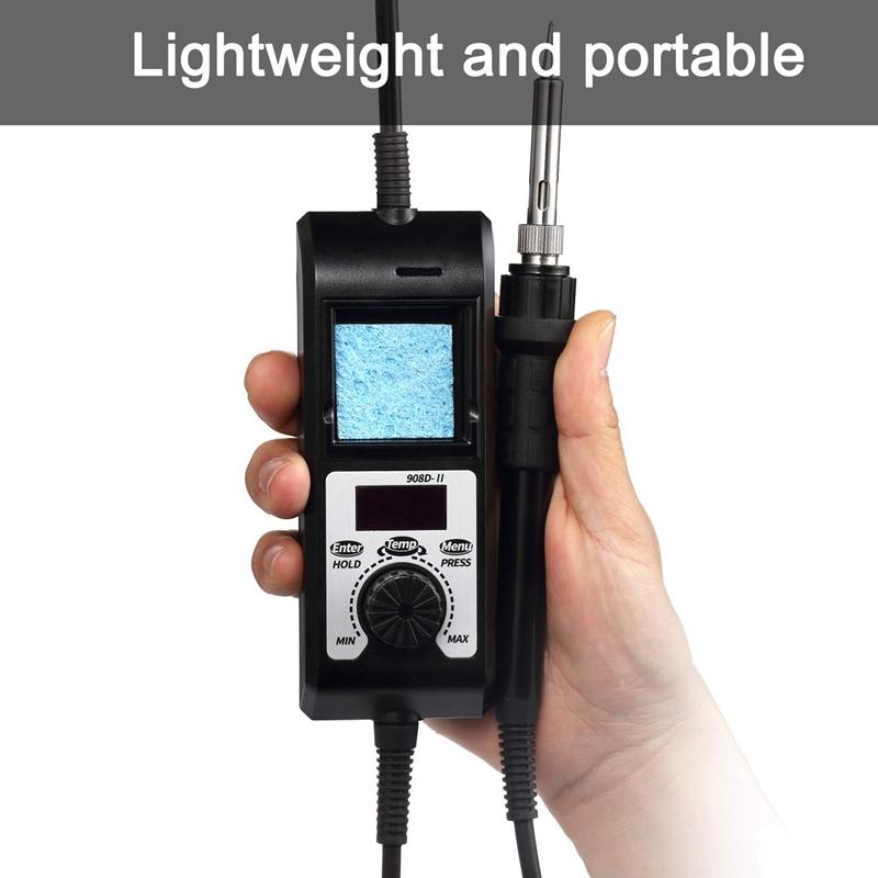 Yihua 908D-Ii 60W Soldering Iron Station Adjustable Temperature Soldering Station Detachable ...