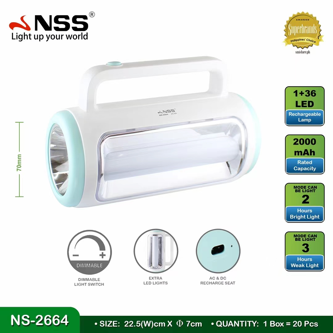 Heavy Duty LED Rechargeable Searchlight Glare Flashlight Emergency Light With Tie Neck High ...