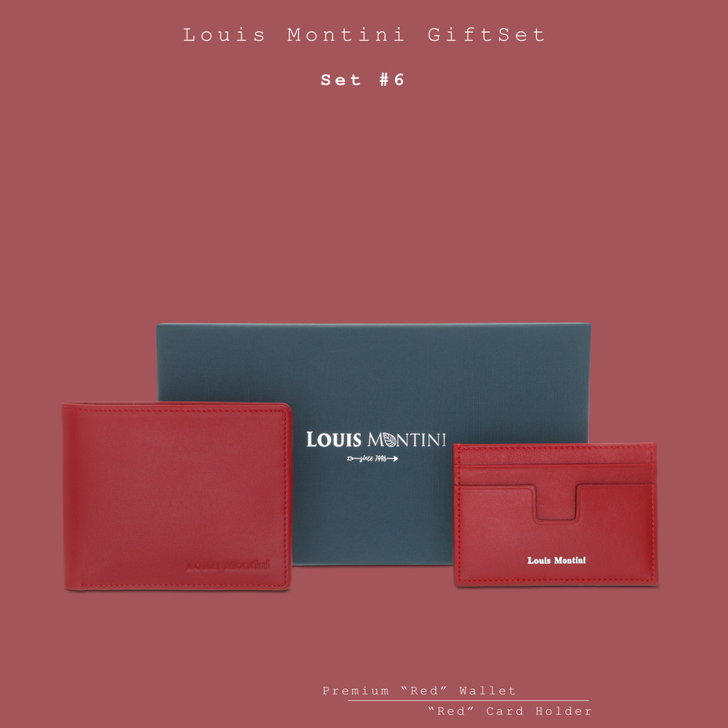 Louis Montini (Neville) ชุดกิฟเซ็ท กระเป๋าสตางค์หนังแท้ และ กระเป๋า ...