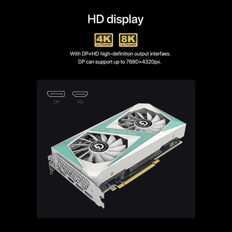 PELADN RTX 2070 8G 256 BIT Graphics Card Desktop Computer Independent ...