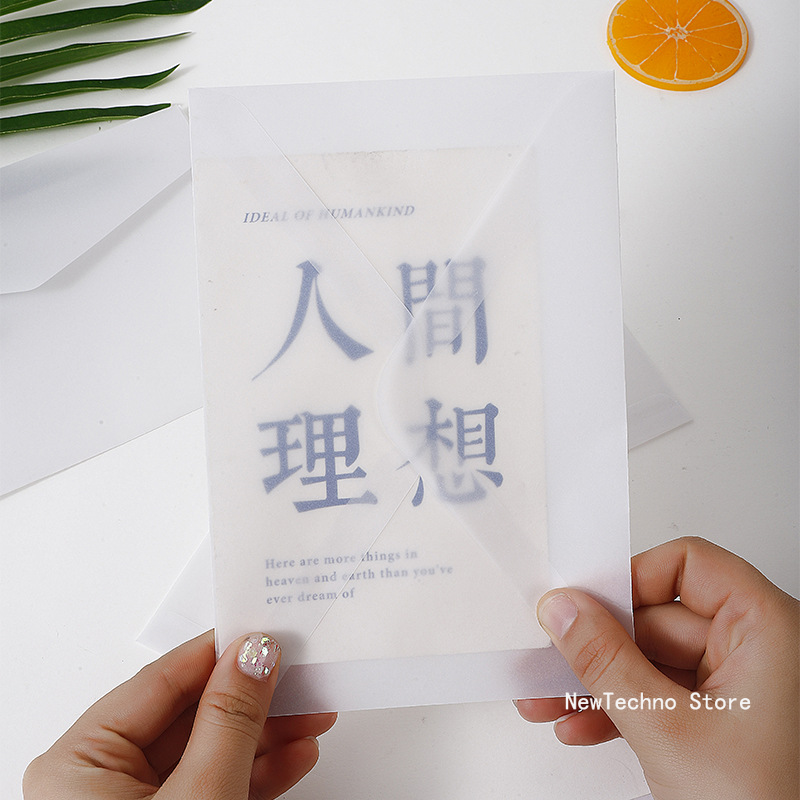 【SmartHorizon】Transparent Sulfuric Acid Paper Envelope Vintage Wedding ...