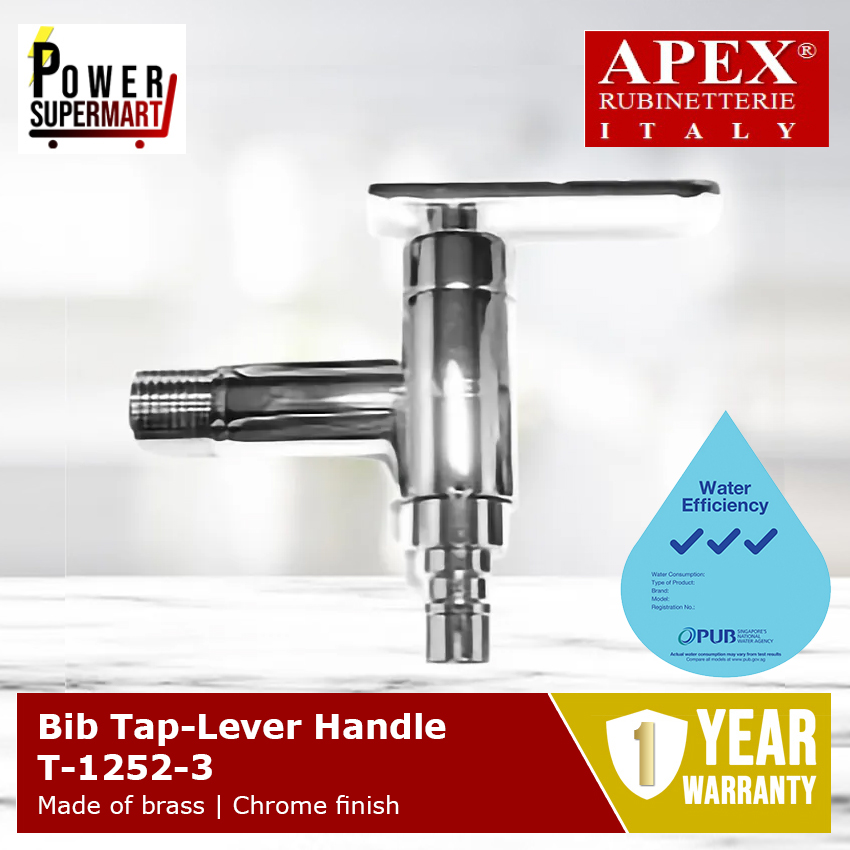 APEX T-1252-3 | Bib Tap-Lever Handle | WELS: 3 Ticks | 1 Year Warranty ...
