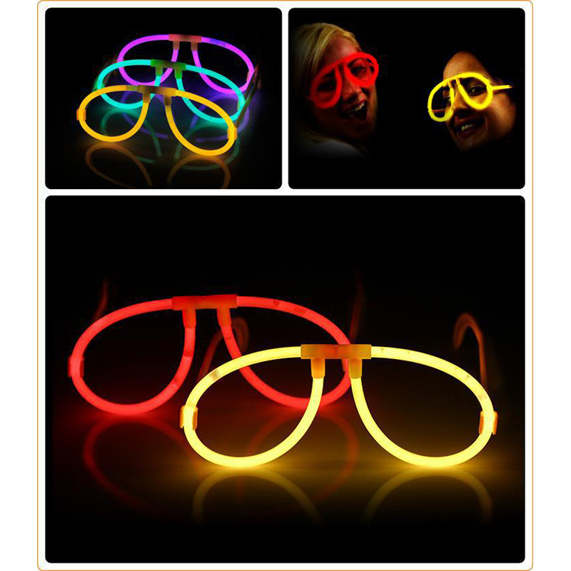 DIY Luminous Eye Glasses Fluorescent Wear Glow Stick Neon Party Gift ...