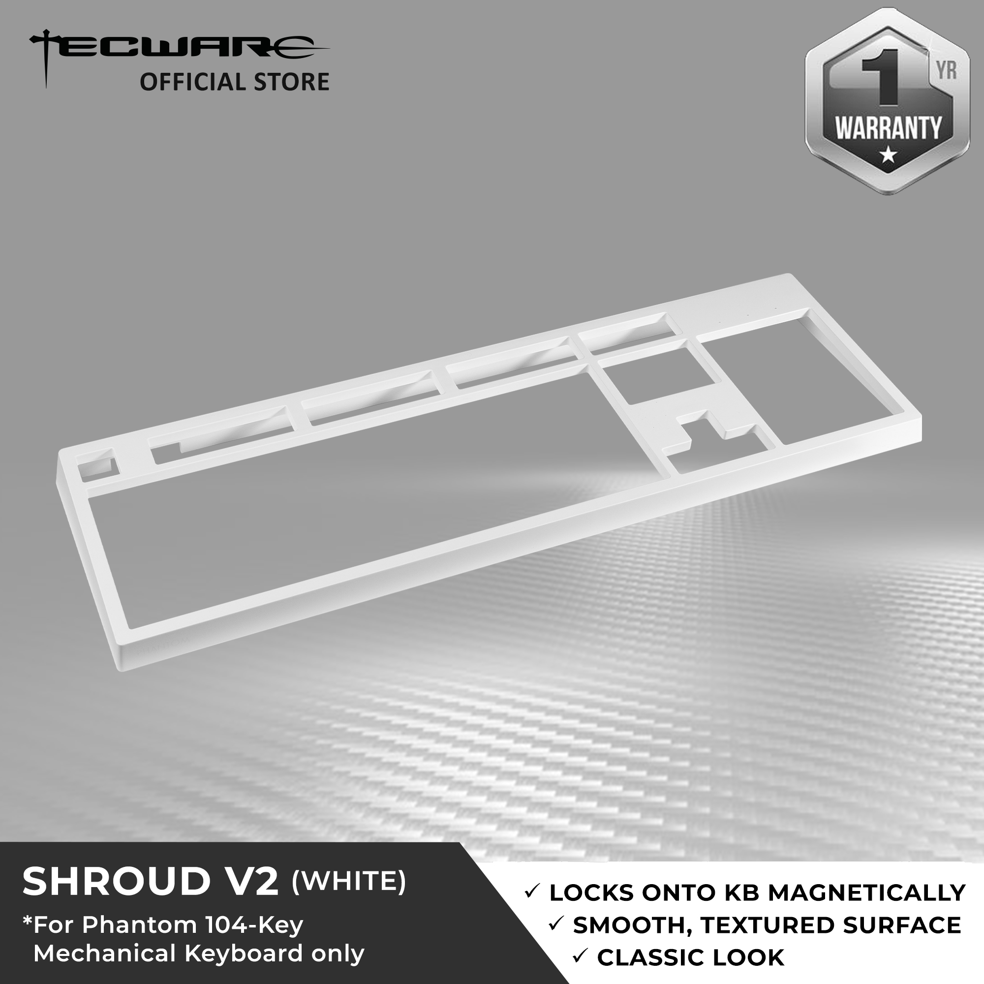 Tecware Phantom Shroud Classic Magnetic Top Keyboard Cover for Phantom ...