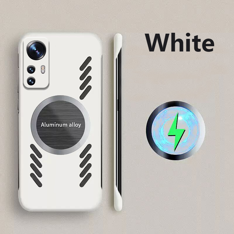 Biruiqu For Xiaomi Mi 12X Bezel-less Case Magnetic Attachment Slim Heat ...