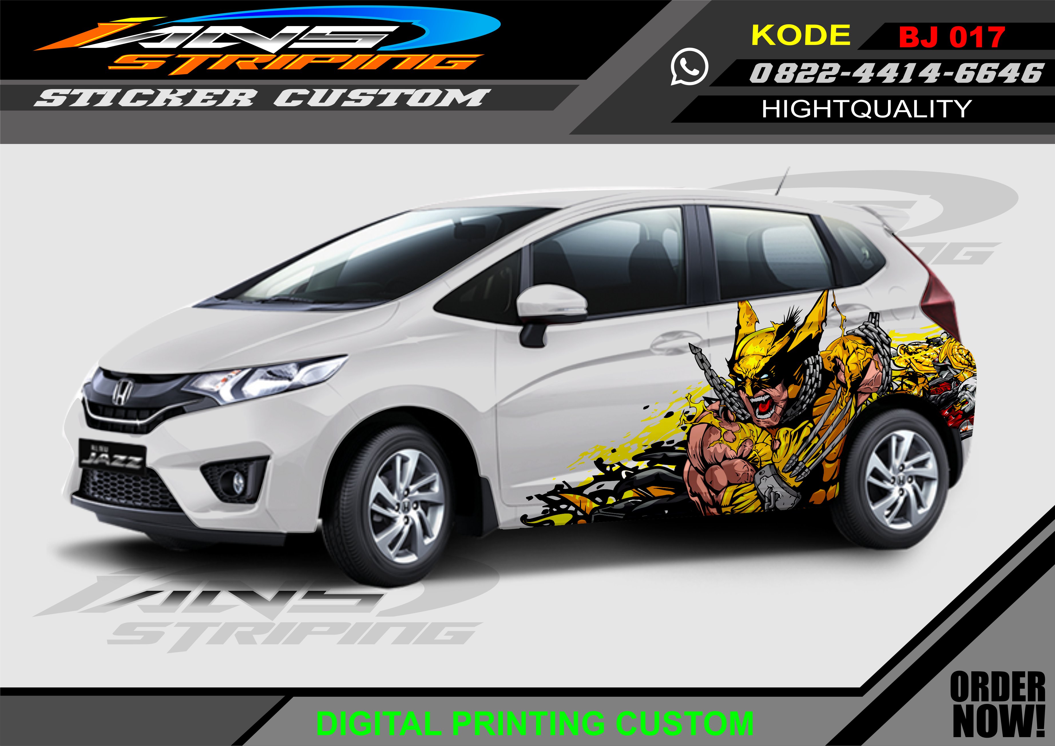 STIKER MOBIL JAZZ , AGYA , BRIO / DECAL STICKER MOBIL / STIKER MOBIL ...