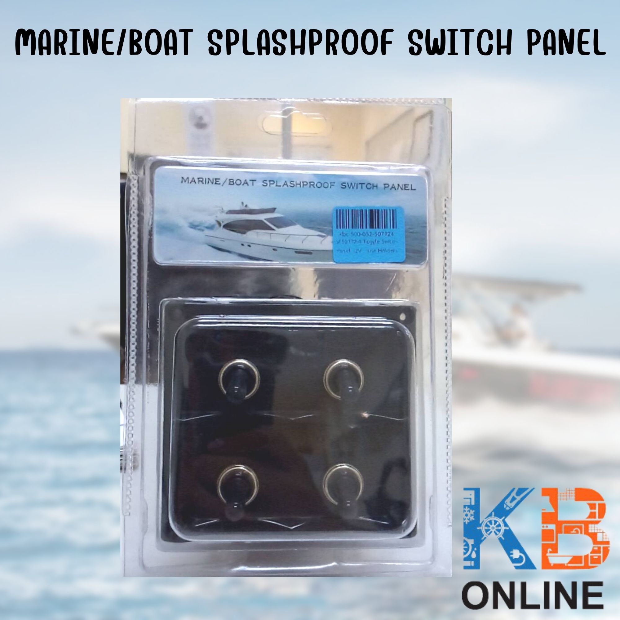 แผงสวิตช์ในเรือ แผงสวิทช์กันน้ำ SF50772-4 Toggle Sw Panel 12V FUSE 15A*2 (+Toggle SW ON-OFF ...