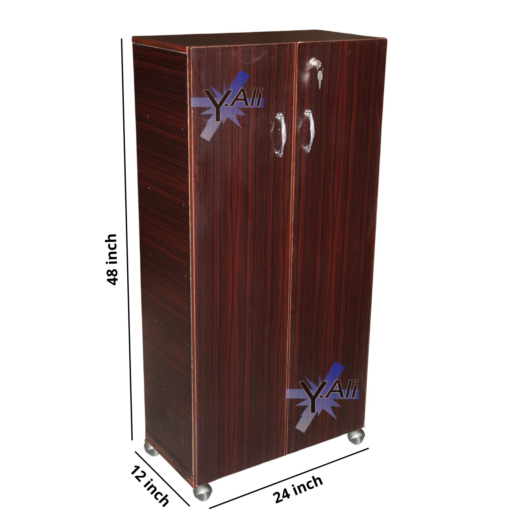 4x2 Feet six Shelf Two Door Wooden sheet Cupboard shoe rack With Wheels ...